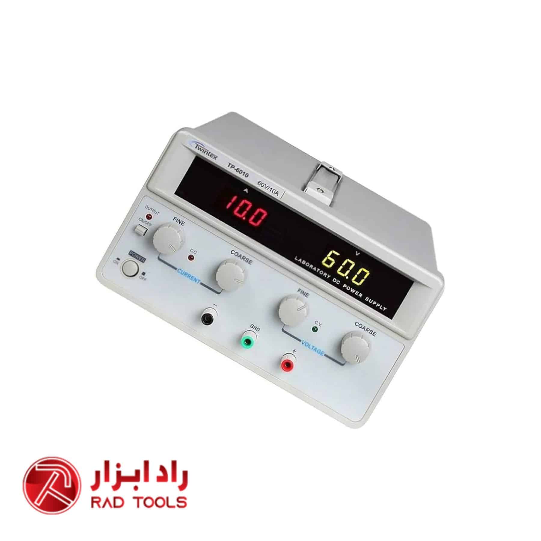 منبع تغذیه 60 ولت 10 آمپر تواینتکس TWINTEX TP-6010 | قیمت